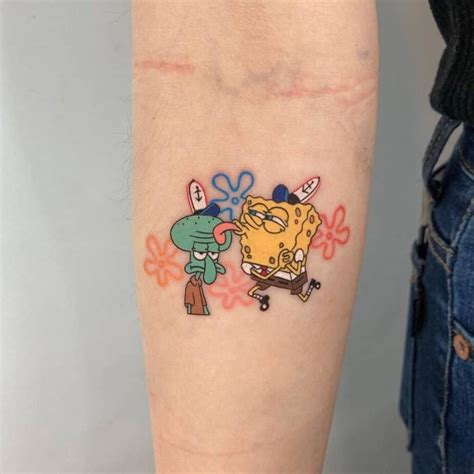 20 Spongebob Tattoo Ideas So Cute Youll Hit Save Instantly