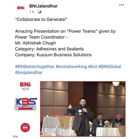 Abhishek Chugh On Linkedin Business Team Work Networking Bni