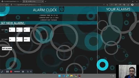 Alarm Clock Project Using Html Css And Javascript Piyush Bhatnagar
