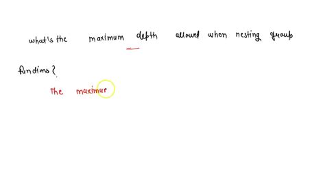 Solved Whats The Maximum Depth Allowed When Nesting Group Functions