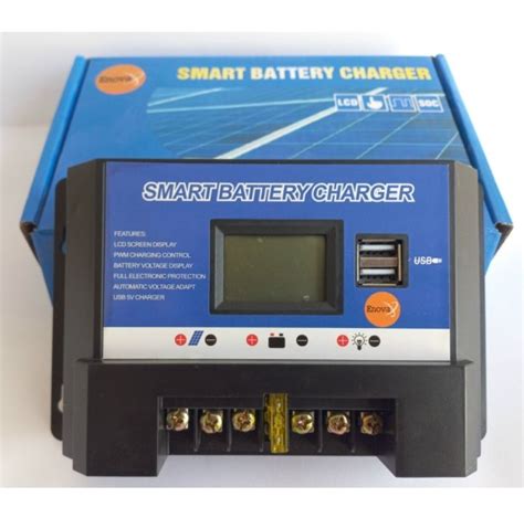 Enova Pwm 20a Solar Charge Controller 12v24v Lcd Display Dual Usb