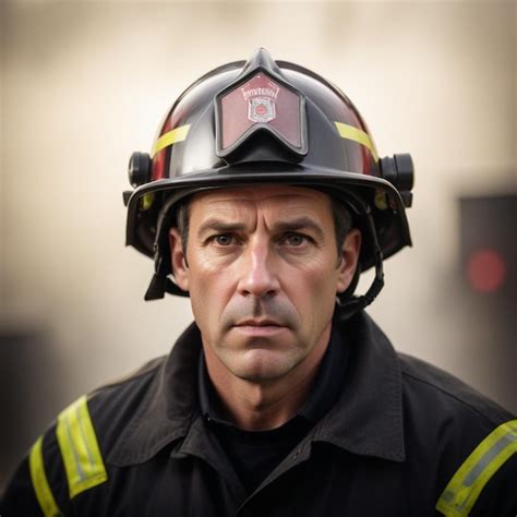 Premium Photo A Fireman Wearing A Firefighter Uniform