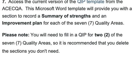 [solved] 7 Access The Current Version Of The Qip Template From The Acecqa Course Hero