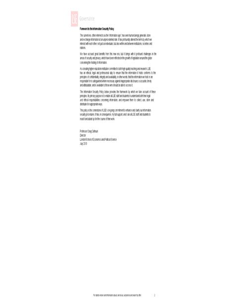 Information Security Policy Uk Free Download