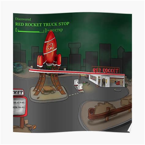 Red Rocket Fallout 4 Wall Art Redbubble