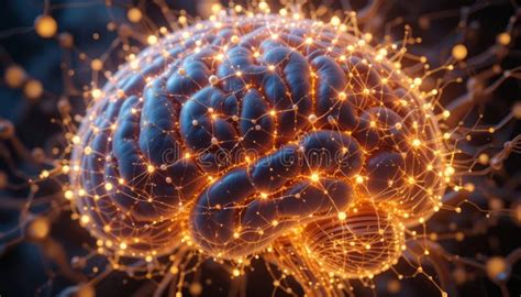 Illuminated Brain Neural Network A Visual Representation Of Cognitive Processes And Connections