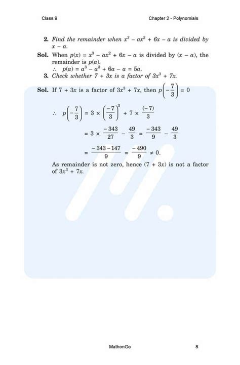 Ncert Solutions For Class 9 Maths Chapter 2 Exercise 2 3 Mathongo