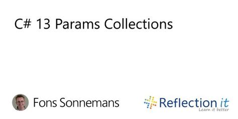 Crippe Alm On Linkedin C 13 Params Collections