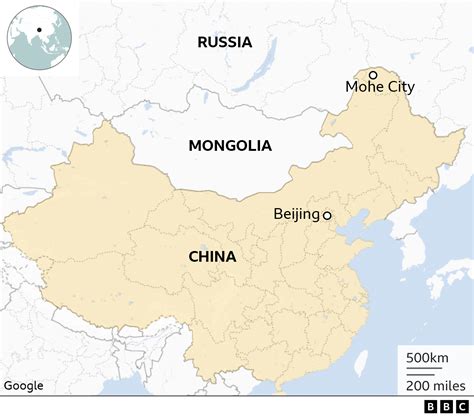 China Northern City Of Mohe Reports Coldest Temperature Bbc News