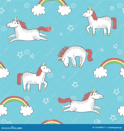 A Cute Repeat Pattern Of Unicorns Perfect For A T Wrap Or