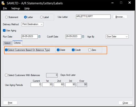 Accounts Receivable Letters In Sage 300 Sage Software