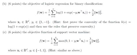 B Points The Objective Of Logistic Regression Chegg