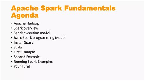 Apache Spark Fundamentals PPTX Databases Computer Software And Applications