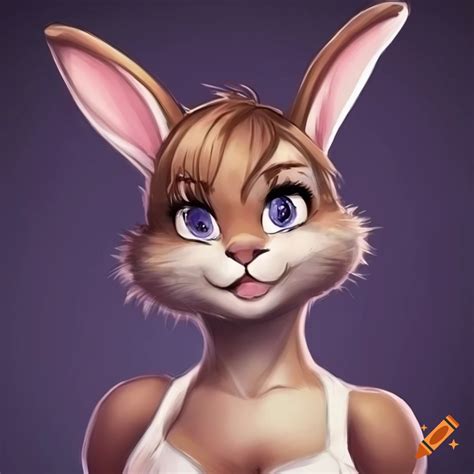 Anthropomorphic Female Rabbit With Brown Fur And Fancy Dress On Craiyon