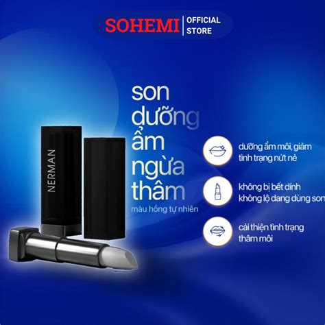 Son Dưỡng Cho Nam Nerman Men In Black 2 In 1 Dưỡng ẩm Ngừa Thâm