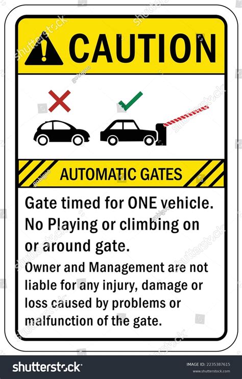 6 Hundred Caution Automatic Gate Royalty Free Images Stock Photos Pictures Shutterstock