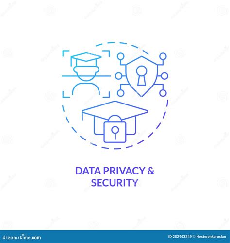Data Privacy And Security In Ai Education Concept Icon Stock Vector