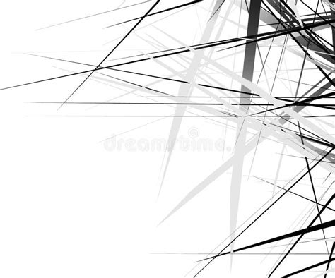 Edgy Texture With Chaotic Random Lines Abstract Geometric Illustration Stock Vector
