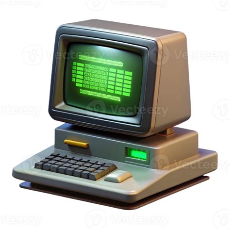 Elegant Contemporary A Vintage Computer Terminal Displaying Cryptic
