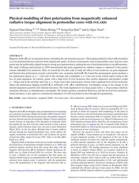 Pdf Physical Modelling Of Dust Polarization From Magnetically Enhanced Radiative Torque