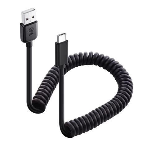 Coiled Usb C To Usb A Charging Cable Ft