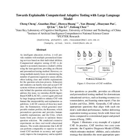 Towards Explainable Computerized Adaptive Testing With Large Language Model Acl Anthology