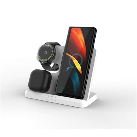 Бездротова зарядна док станція 3 в 1 бездротова зарядка для самсунг годинників навушників