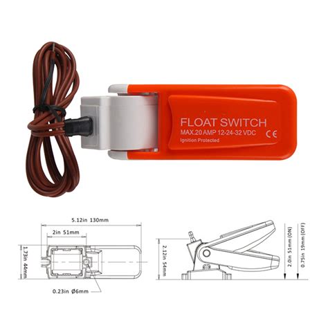 Bilge Pump Float Switch Boat Isure Marine Hardware