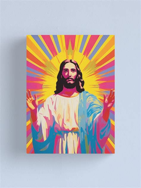 Jesus Cristo Pop Art Biblical Jesus Pop Art Blessing All Canvas Print