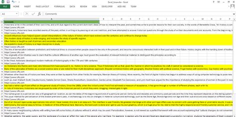 Excel Merge Rows So Whole Sheet Shows Text And Url One Under The