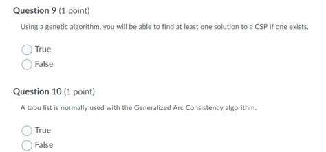 Solved Constraint Satisfaction Problems For Each Of The