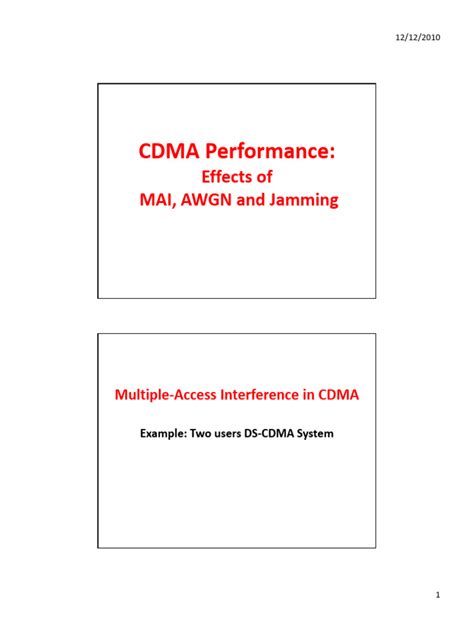 7 Cdma Performance Pdf Wireless Data Transmission
