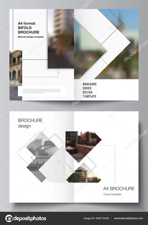 두 개 의 A4 포맷의 벡터 레이아웃은 샘플을 기초로 하여 간단 한 모양 선 사진 장소가 있는 템플릿을 디자인하는데 이를 테면 팜플렛 플라이어 잡지 표지 디자인