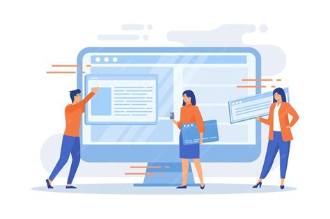 Premium Vector Website Interface Development Planning Devops Team