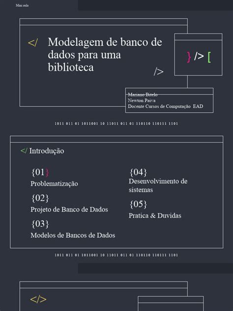 Mini Aula Docente Ead Newton Paiva Mariano Bitelo Pdf Bancos De Dados Conjunto