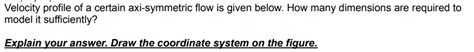 Solved Velocity Profile Of A Certain Axi Symmetric Flow Is