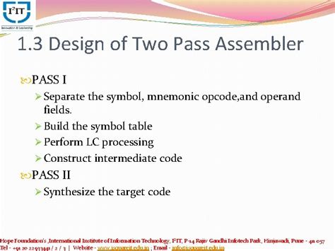 Pass Structure Of Assembler Subject System Programming Prepared