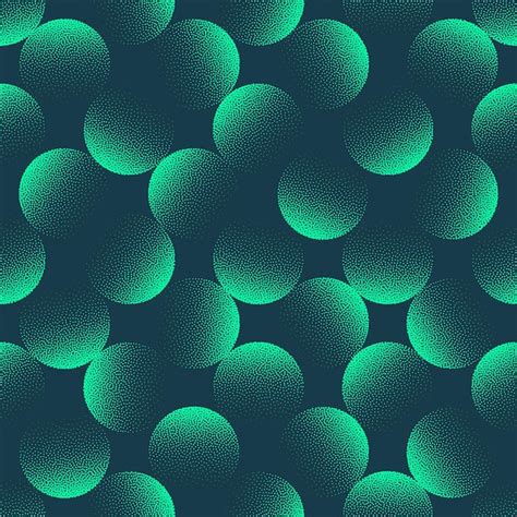 Premium Vector Circles Stylish Vector Seamless Pattern Trend Turquoise Abstract Background