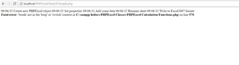 Phpexcel ลองทำตามแล้วแต่มันขึ้นข้อความแบบนี้ รบกวนผู้รู้หน่อย