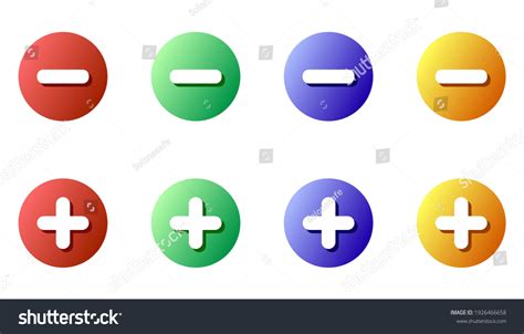Plus Minus Icons Set Vector Set Stock Vector Royalty Free 1926466658