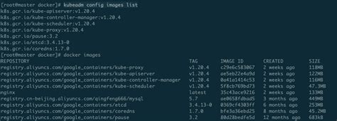 kubeadm init初始化时报错failed to pull image kube apiserver v1 20