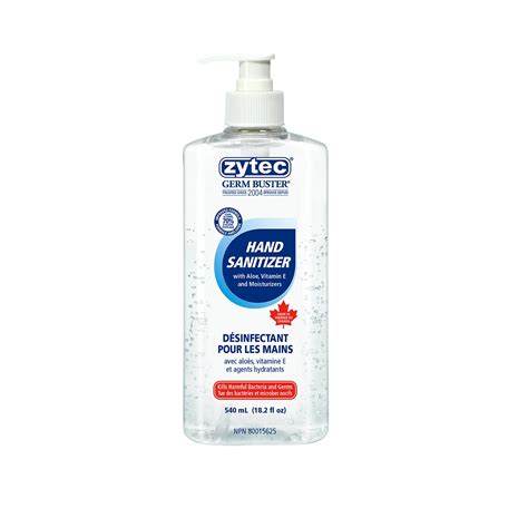 Zytec Gel Hand Sanitizer Ppe Supply Canada