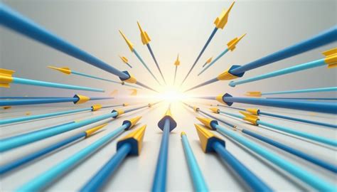 Free Converging Blue Arrows Image Arrows Convergence Blue