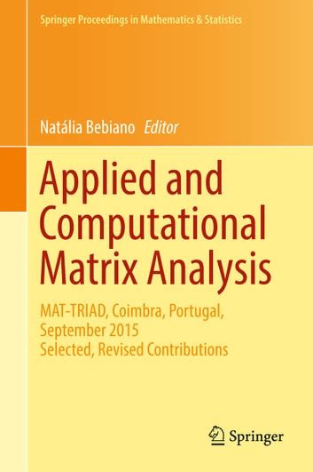 Applied And Computational Matrix Analysis Ebook By Epub Rakuten