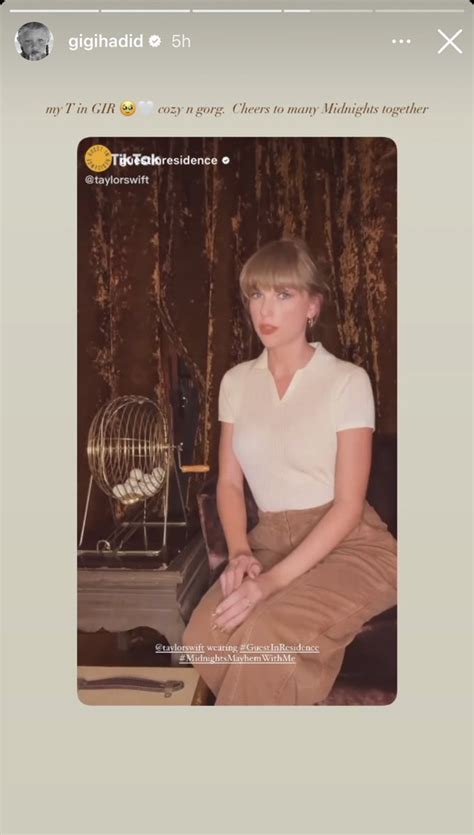 Taylor Swift News 🕰️ On Twitter 📲 Gigihadid Via Instagram Story On