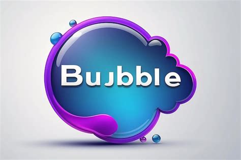 PSD Text Effect Bubble Premium AI Generated Image