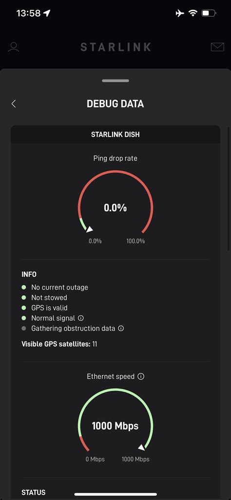 Ios New Debug Data Page Rstarlink