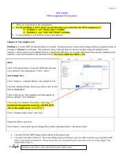 SPSS Problems Instruction Docx SPSS PSY QR SPSS Assignment Points There Are