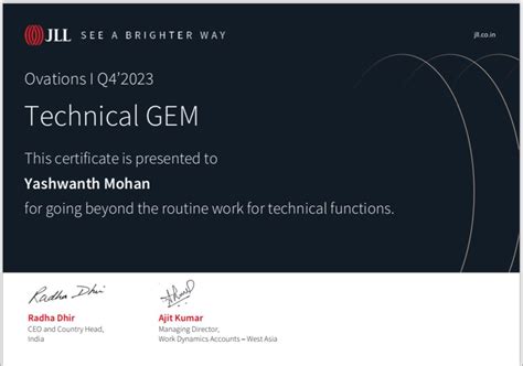 Yashwanth M On Linkedin Jll Seeabrighterway