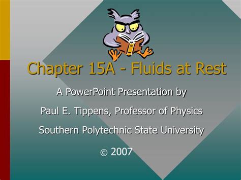 PPT Chapter A Fluids At Rest PowerPoint Presentation Free Download ID